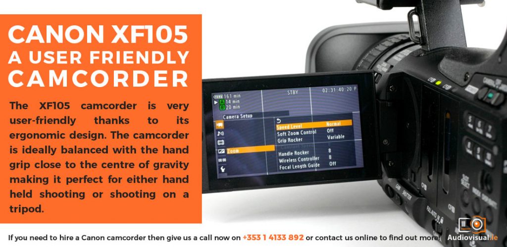 Canon XF105 Camcorder: A Work of Art | Audio Visual Dublin