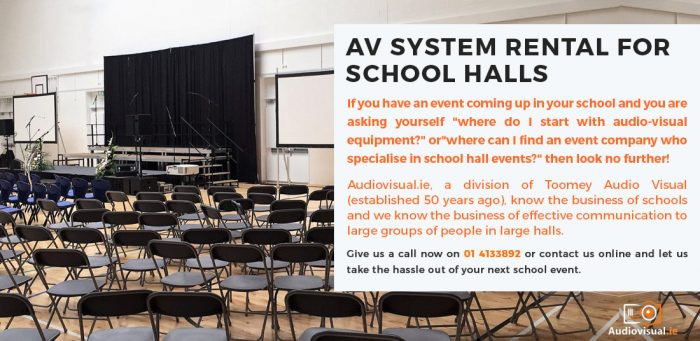 Large AV System Rental for School Halls | Audio Visual Rental