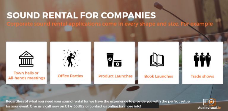 Sound Rental for Companies | Audio Visual Rental Ireland