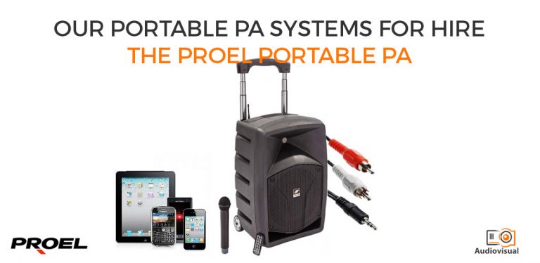 Our Portable PA Systems for Hire - The Proel Portable PA | AV Rental