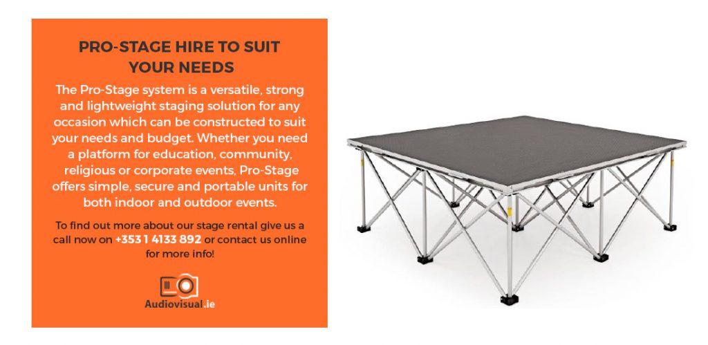Pro Stage and Tetrart Modular Staging Hire - Rise Above The Crowd