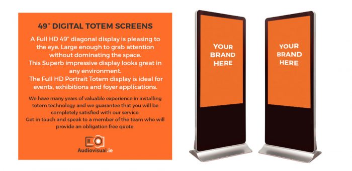 Digital Signage Totem Rental | Audio Visual Hire Ireland